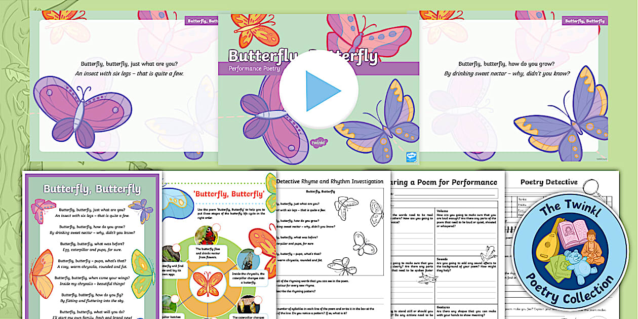 Butterfly Life Cycle Resources - Rhyming Couplets - Poem KS1